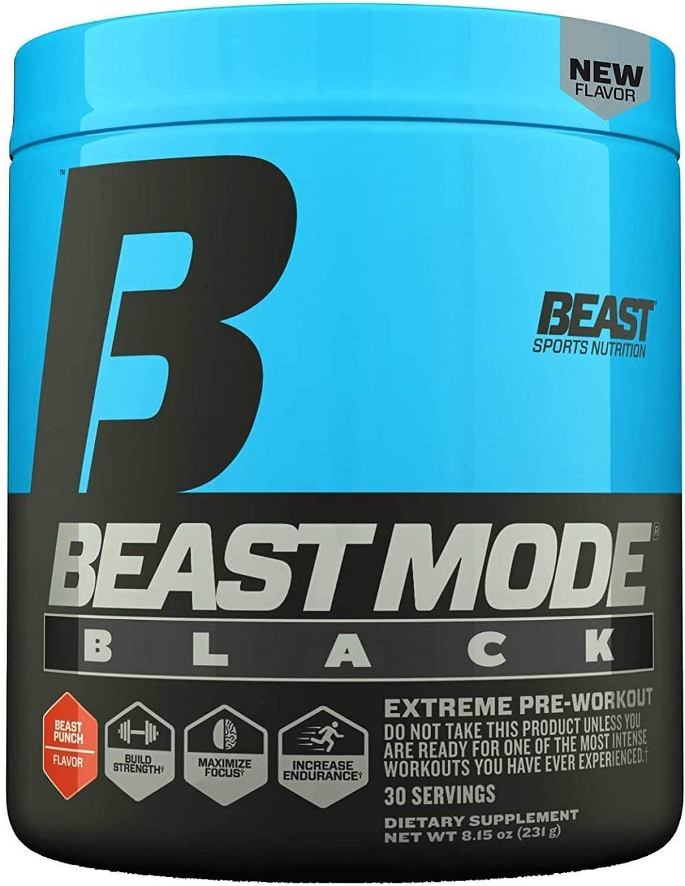 Beast Sports Nutrition-Beast Mode Black-Pre-workout-Beast Punch flavor ...