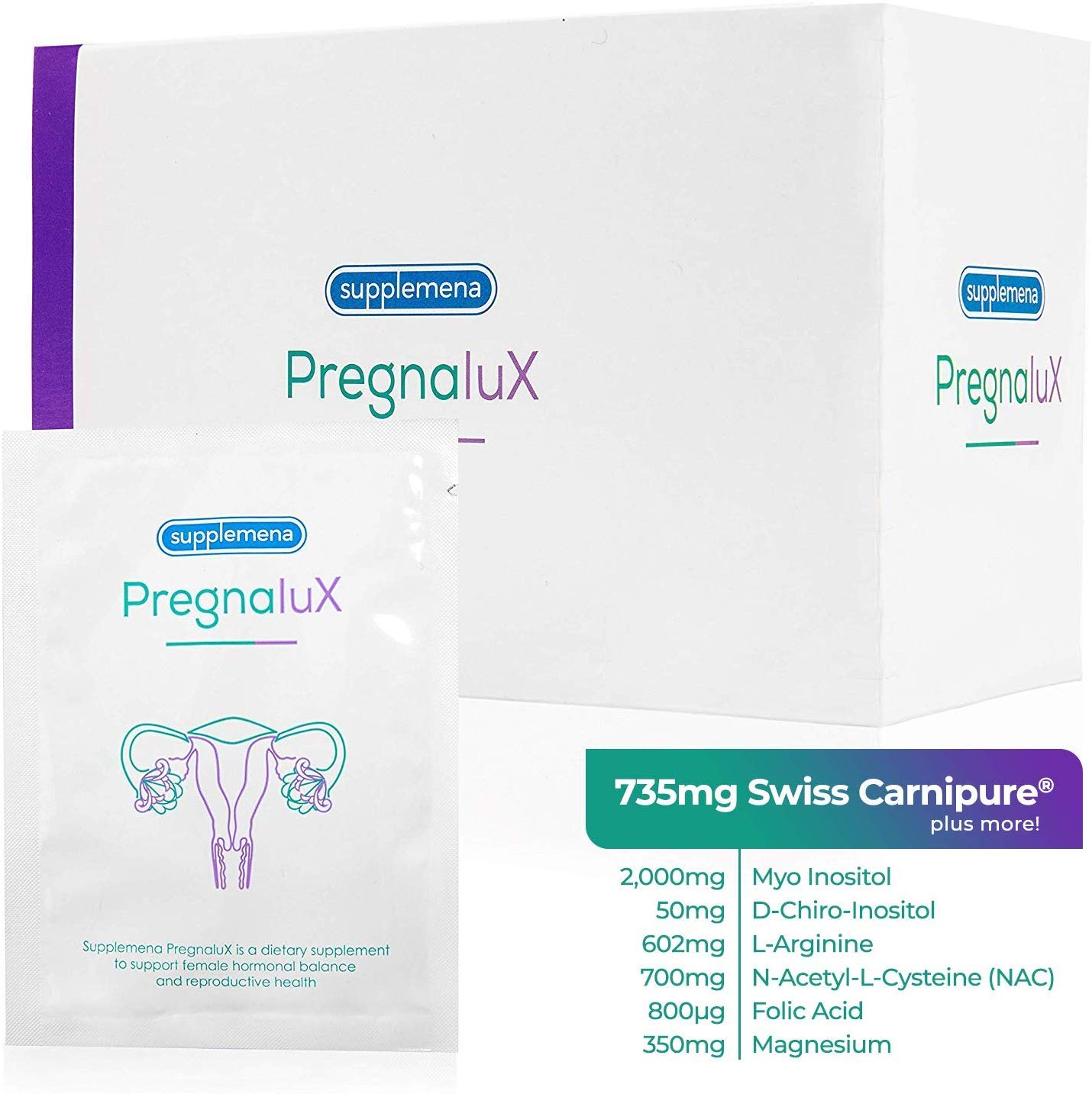 Supplemena PregnaluX Prenatal Supplement for Women's Reproductive Heal ...